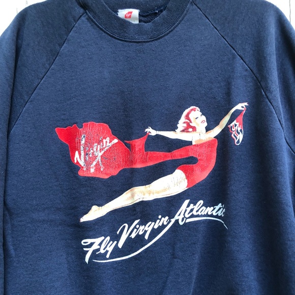 Virgin Atlantic | Tops | Vintage Virgin Atlantic Sweatshirt Princess ...